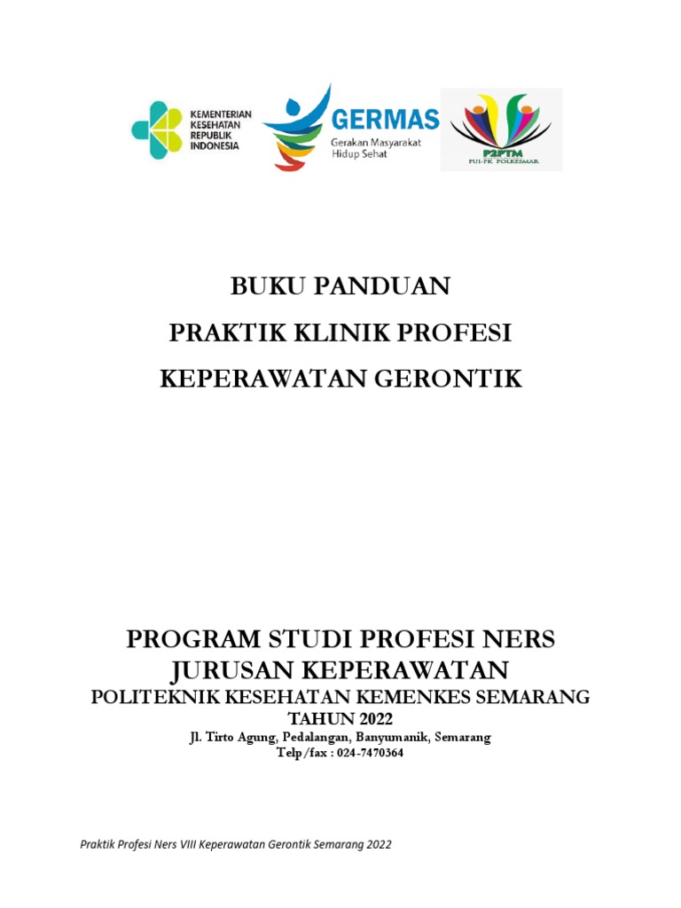 PANDUAN PRAKTEK PROFESI GERONTIK NERS VIII 2022 - No | PDF | Karier & Perkembangan