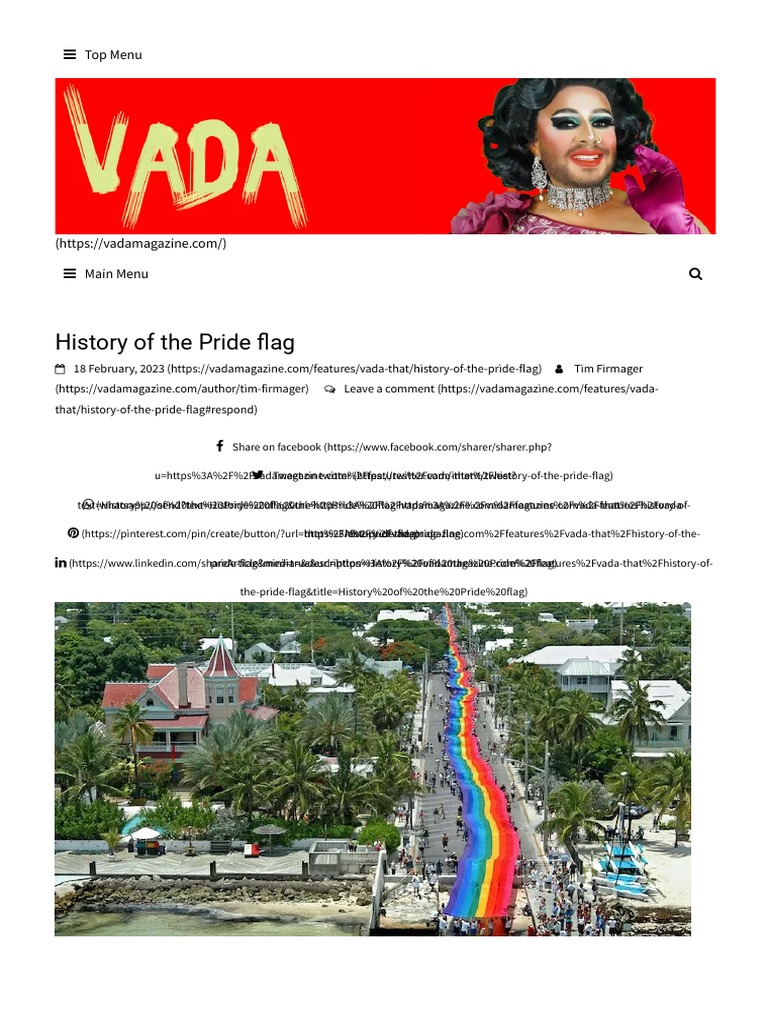 History of The Pride Flag - Vada Magazine | PDF | Lgbt | LGBTQIA+ Studies