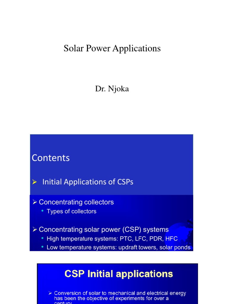 Solar Power Applications-1 | PDF