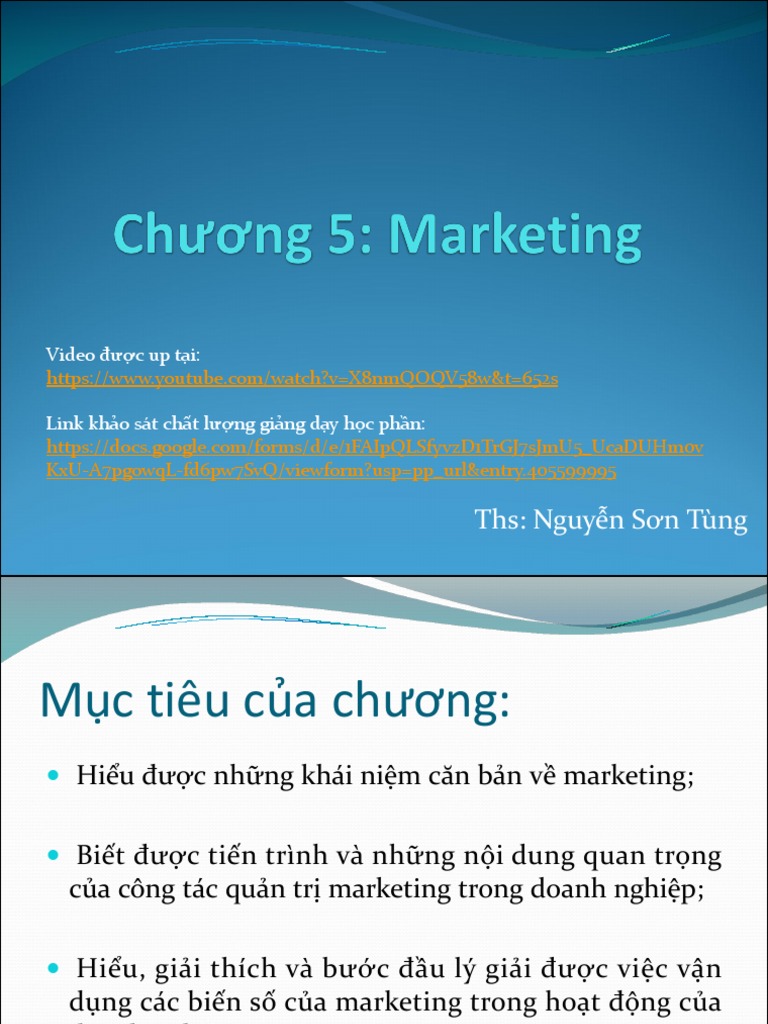 Chương 5 - Marketing | PDF