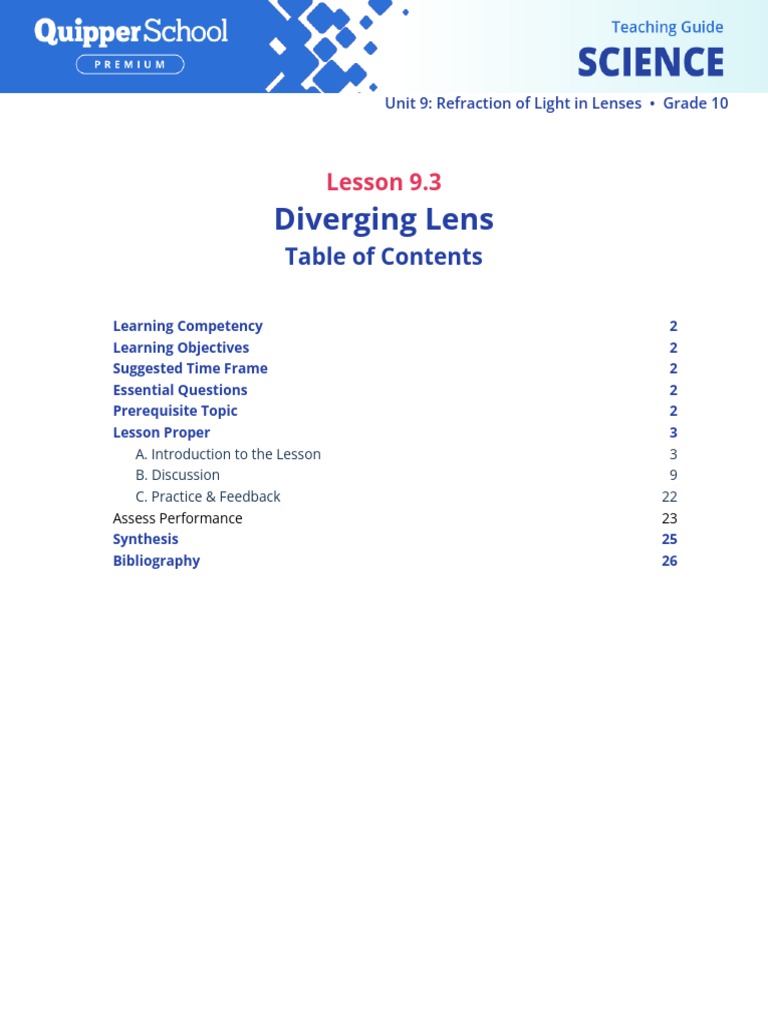 Science 10 9.3 Diverging Lens | PDF | Electromagnetism | Materials Science