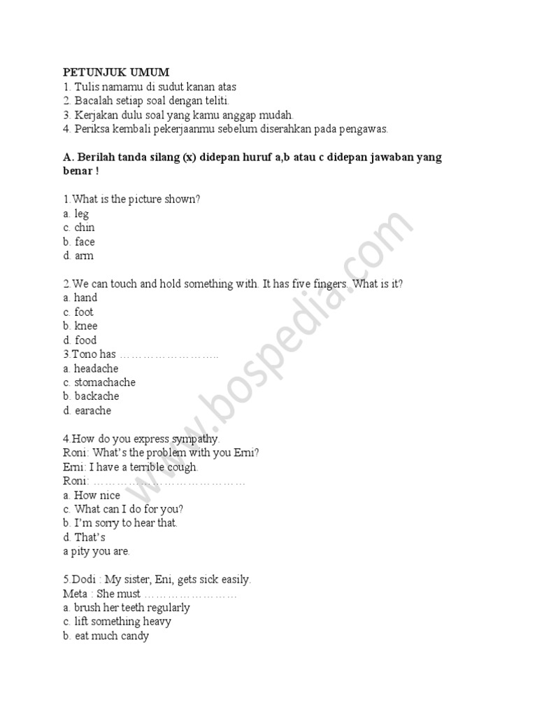 25+ Contoh Soal Bahasa Inggris Kelas 8 SMP MTs Semester Ganjil | PDF | Linguistics