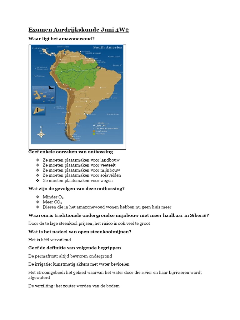 Examen Aardrijkskunde Juni 4W2 | PDF