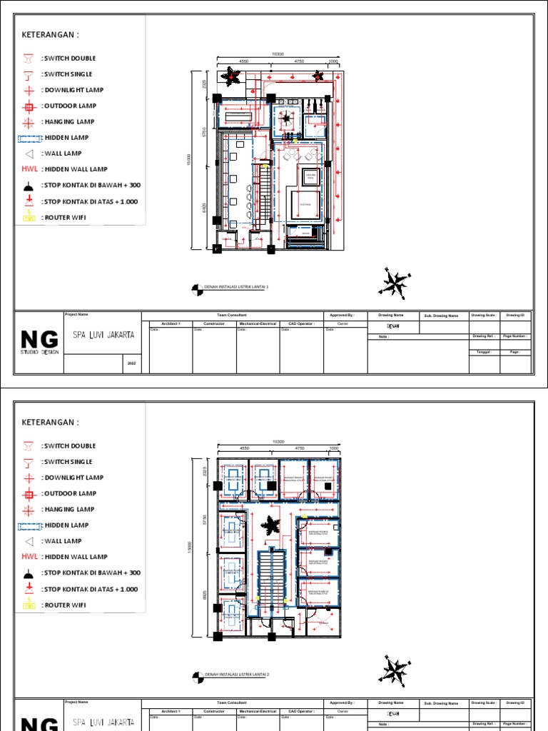 Denah Instalasi Listrik Spa Luvi | PDF | Bathing | Leisure Activities