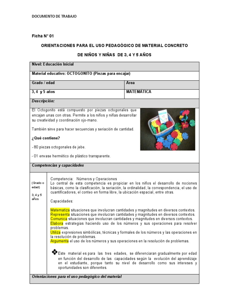 Fichas Uso Materiales Matem-InICIAL-21.07.13 | Descargar gratis PDF ...