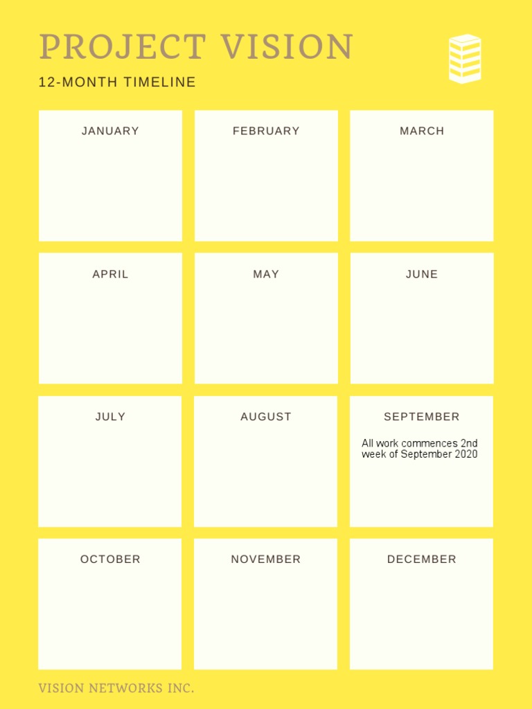 Project Vision - 12 Month Project Planner | PDF | Business