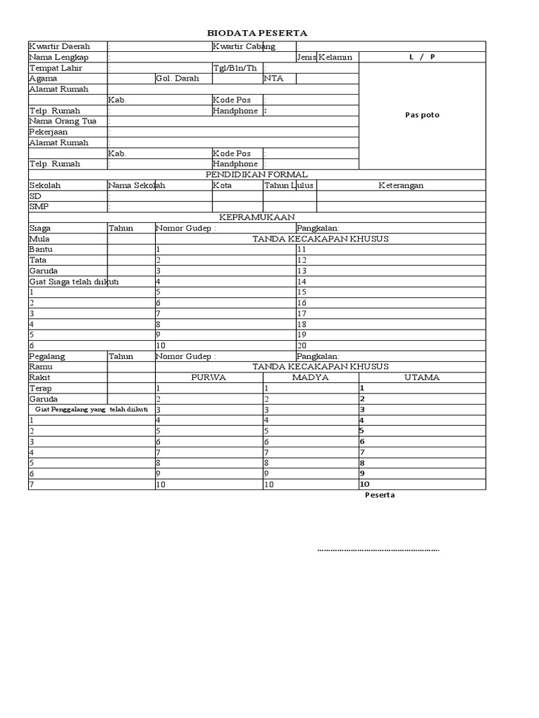 Bidata Pramuka Penggalang | PDF