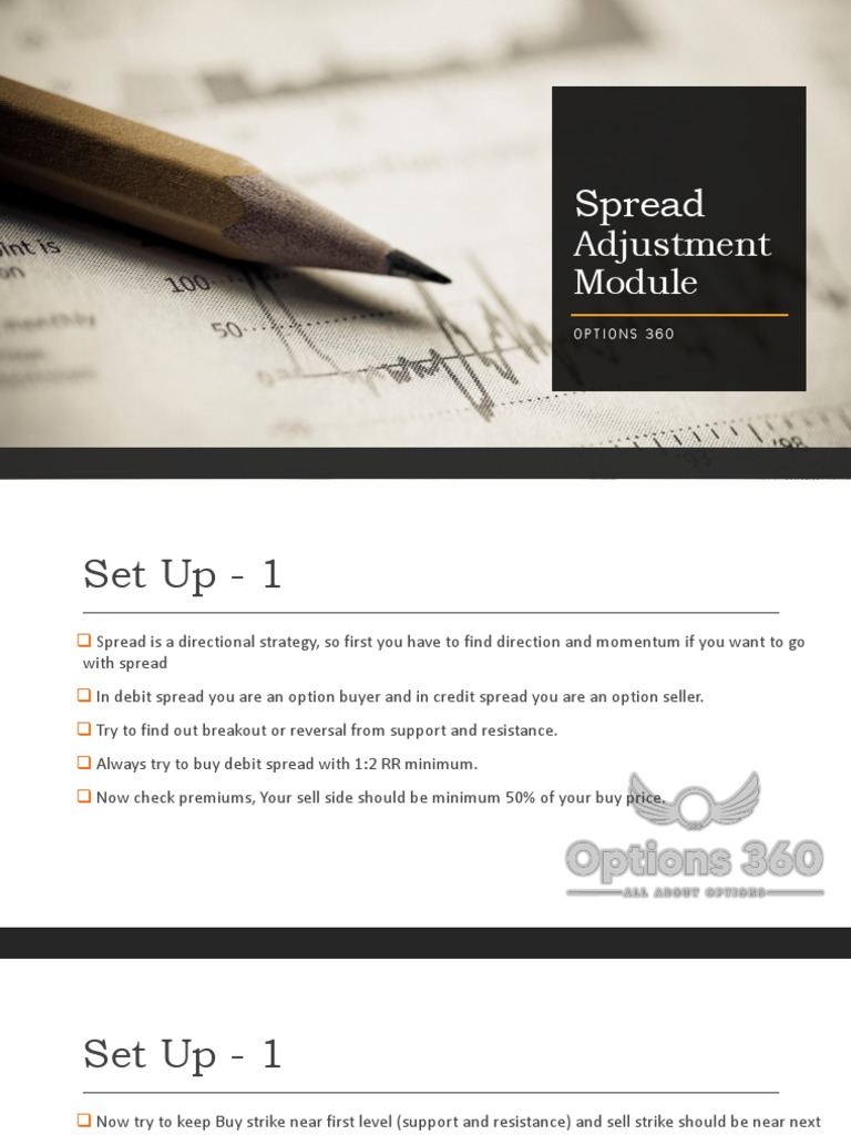 Options Spread Adjustment Strategies | PDF | Option (Finance) | Market ...
