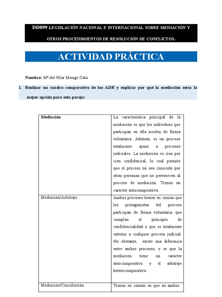 Actividad Terminada | PDF | Mediación