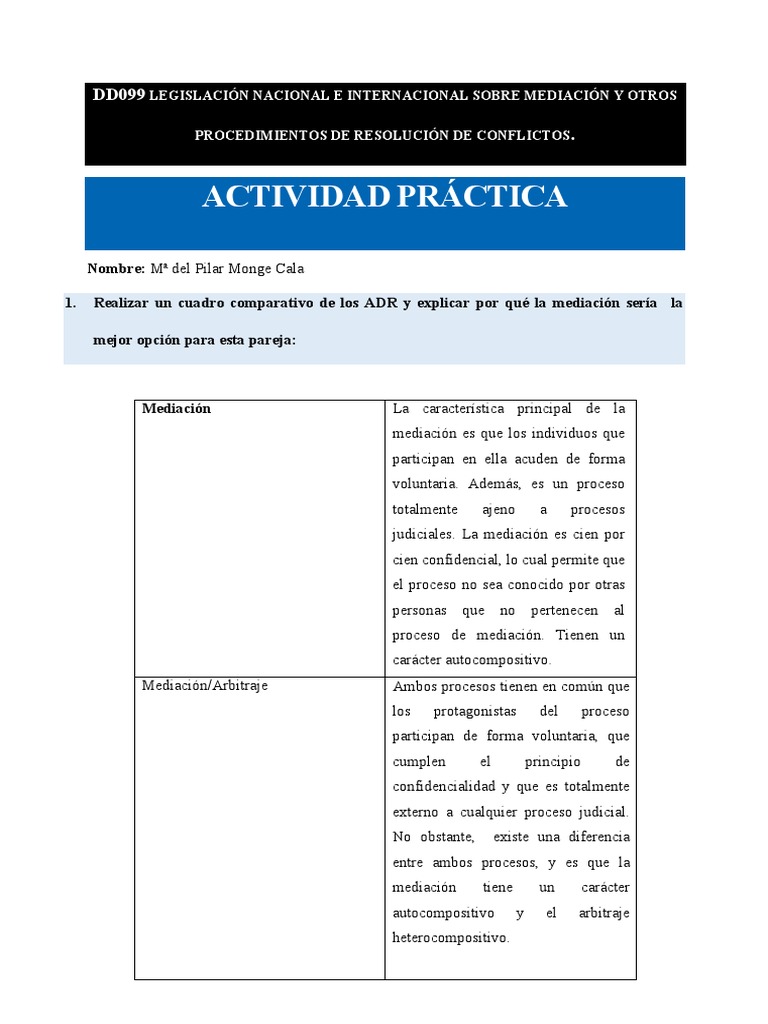 Actividad Terminada | PDF | Mediación