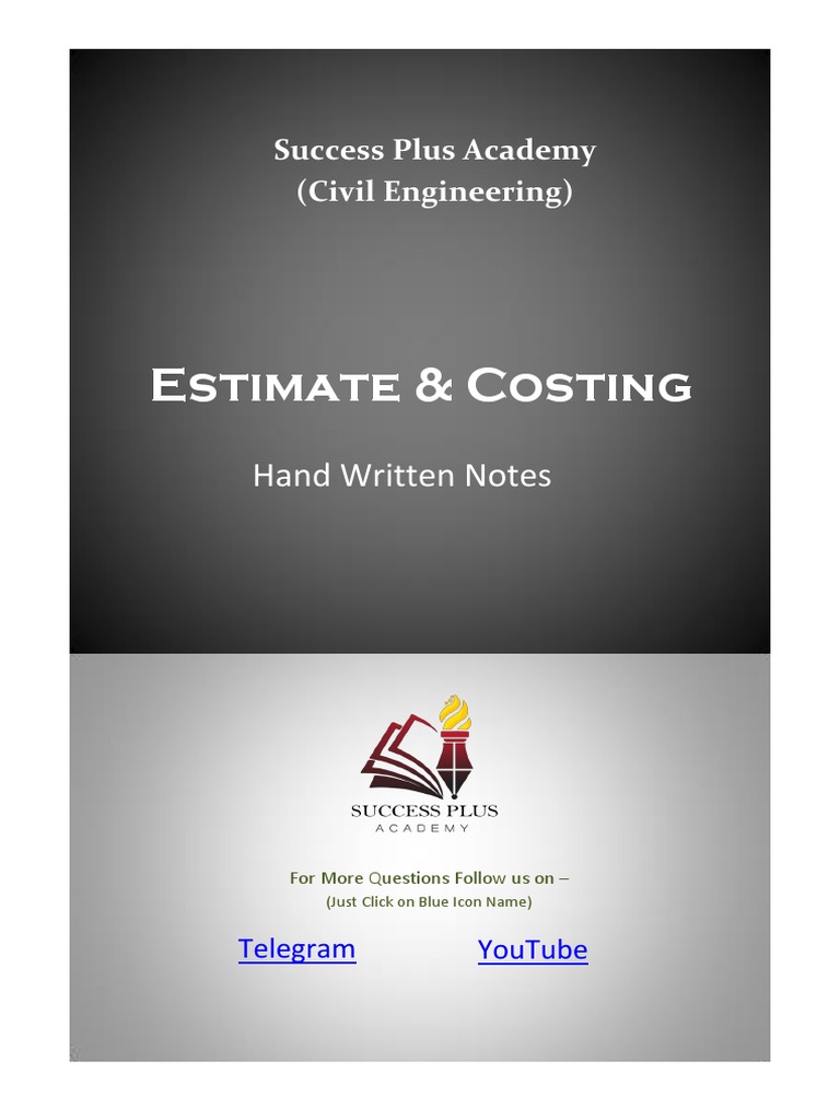 Estimate & Costing Handwritten Notes | PDF