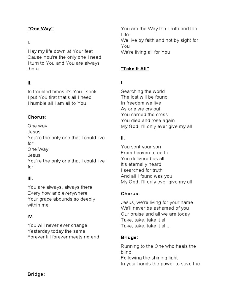 Step Up - Line Up Lyrics | Download Free PDF | Jesus | Religious Belief ...