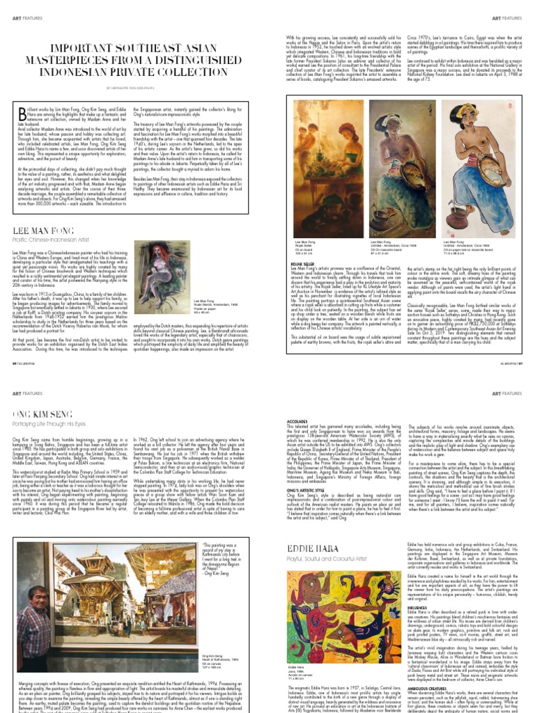 Lee Man Fong: Prolific Chinese-Indonesian Artist Featured in Important Southeast Asian Art ...