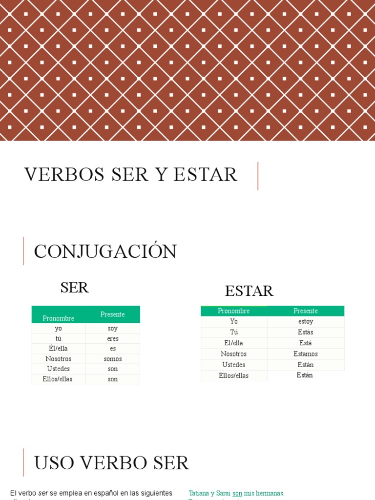 Verbos Ser y Estar ELE | PDF | Verbo | Lingüística