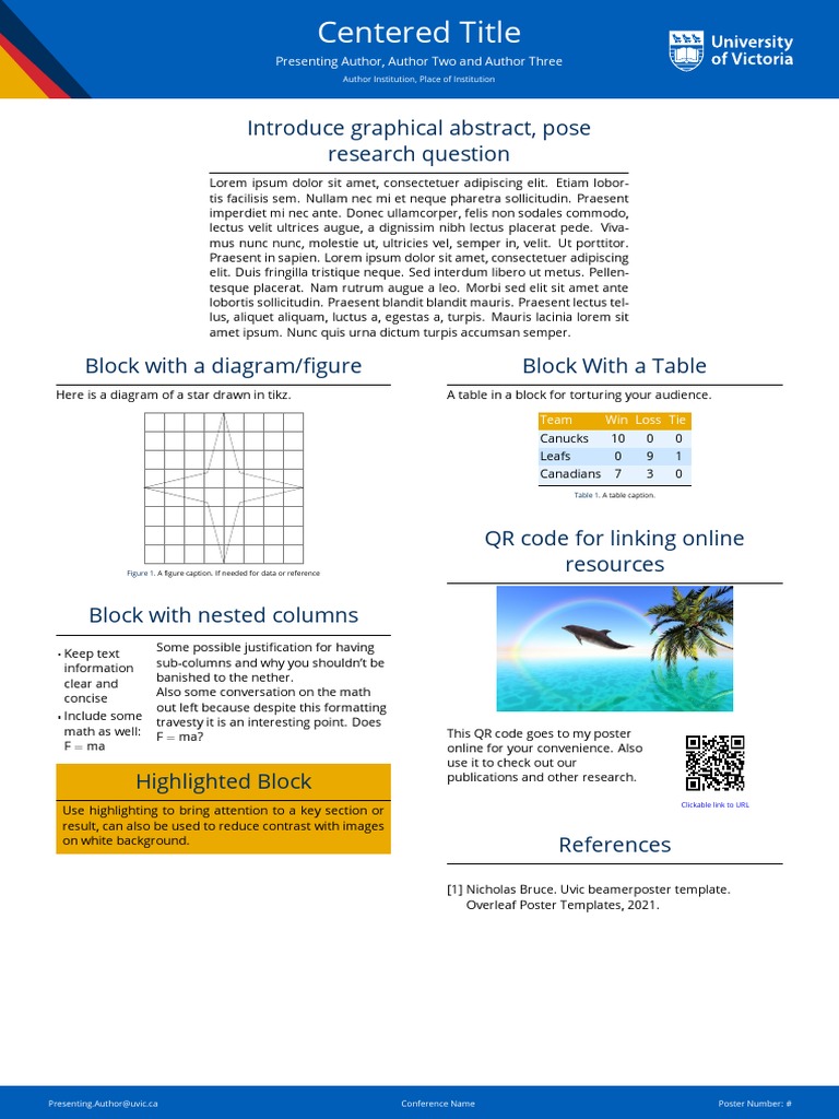 Research Presentation Poster Template | PDF