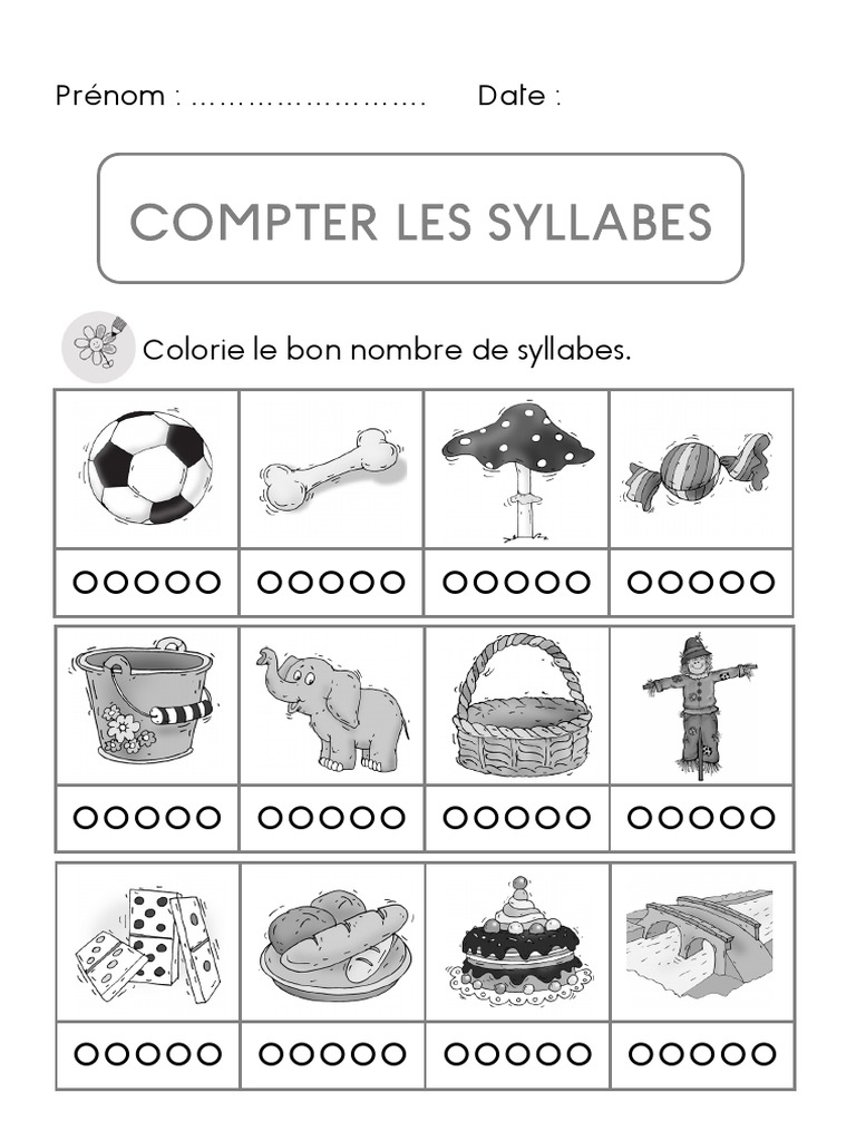 Fiche Compter Les Syllabes | PDF