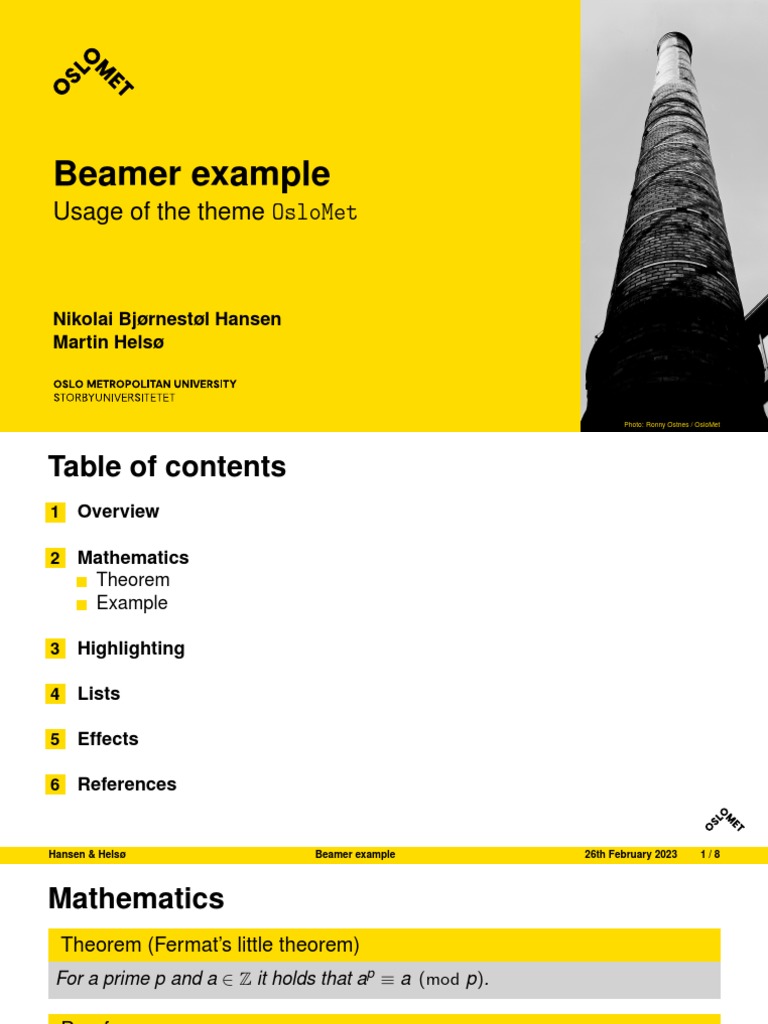 OsloMet Beamer Theme | PDF | Mathematical Concepts | Geometry