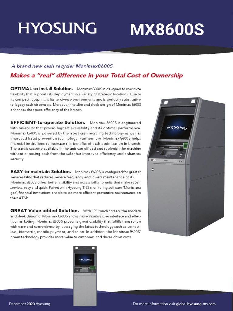 MX8600S | PDF | Automated Teller Machine | Computing