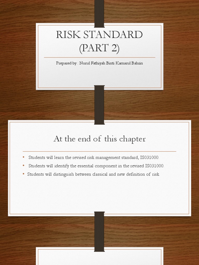 Chapter 8 - Risk Management Standard Part 2 | PDF | Risk | Risk Management