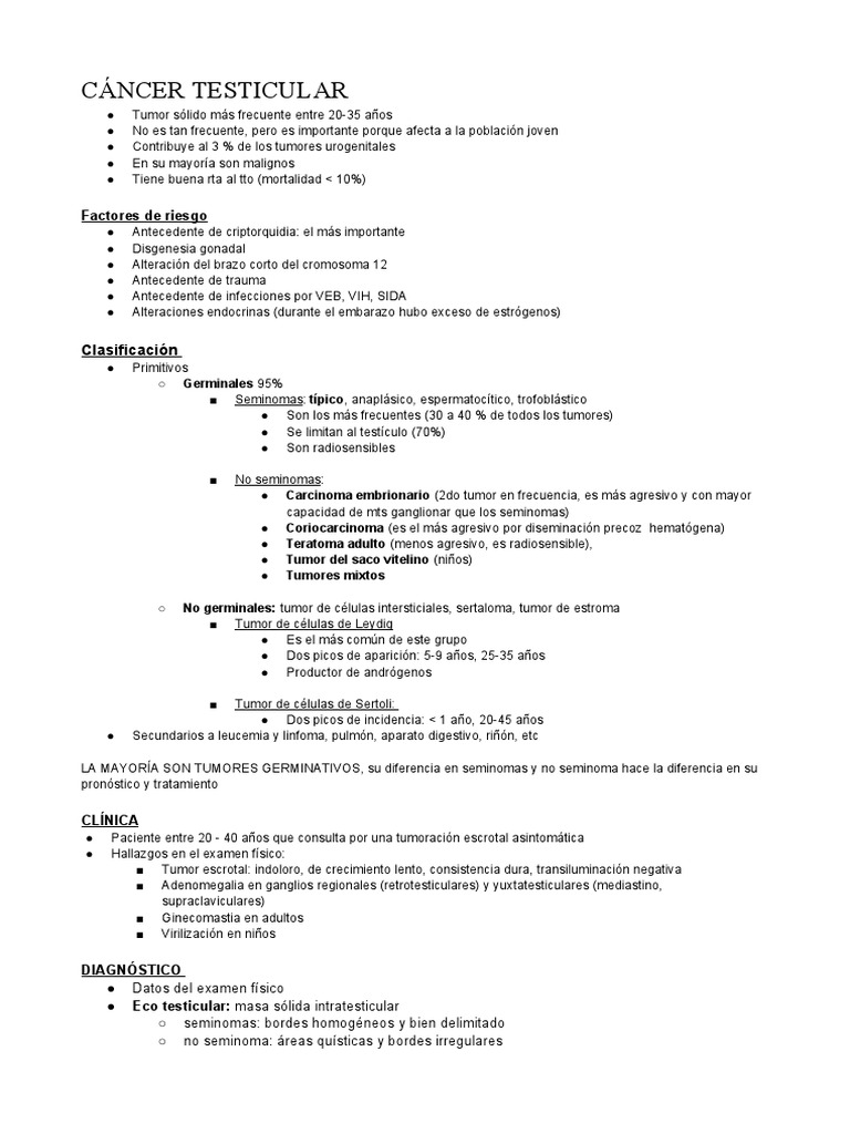 Cáncer Testicular | PDF | Cáncer | Ct Scan