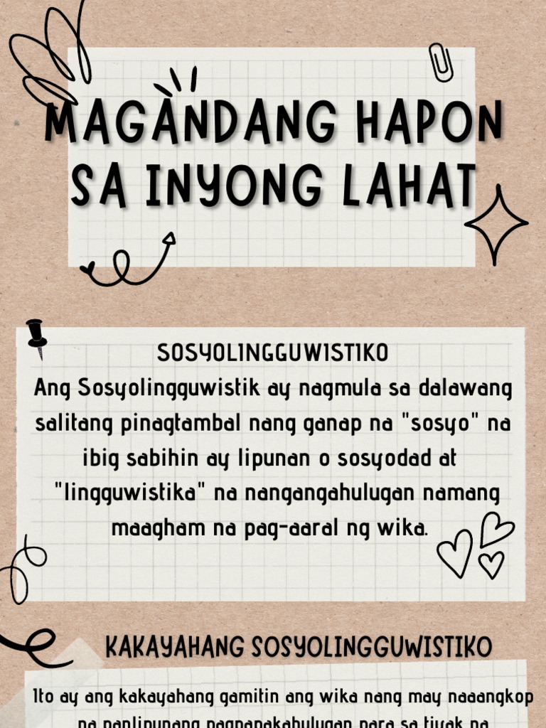 Kakayahang Sosyolingguwistiko | PDF