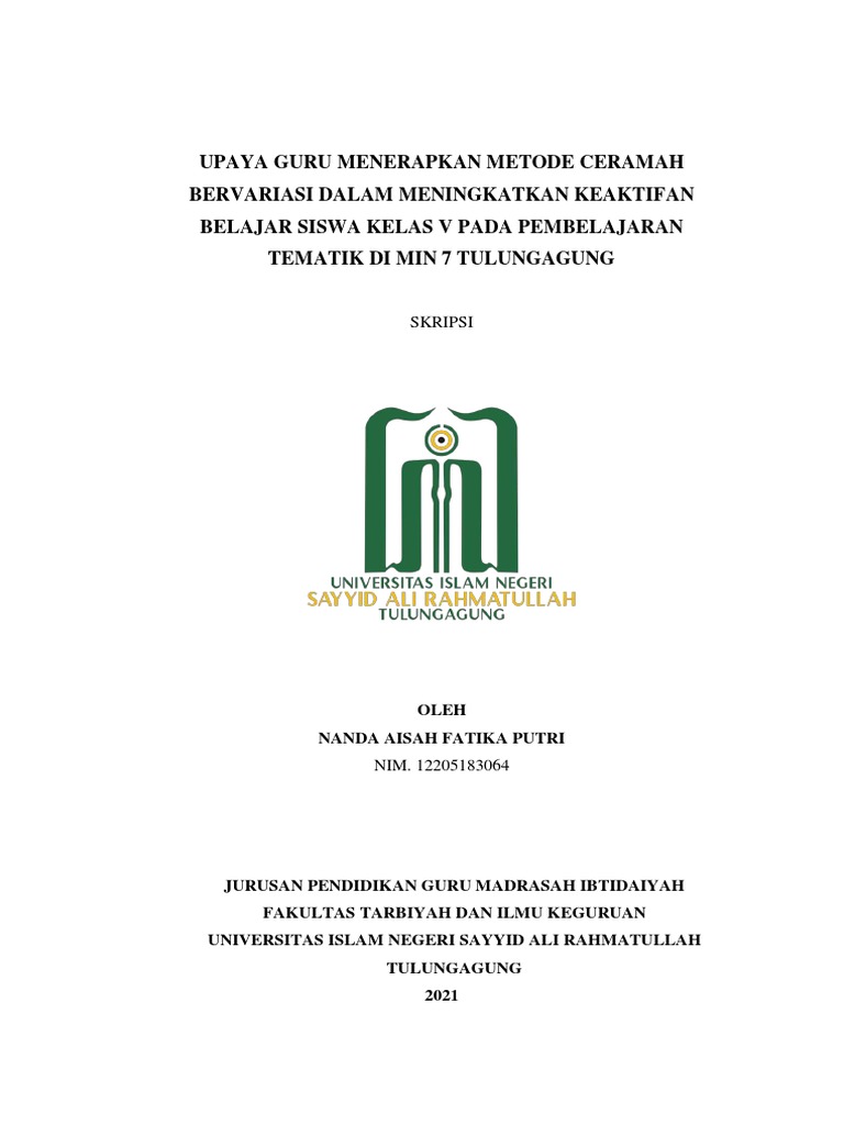 Naskah Proposal Nanda | PDF