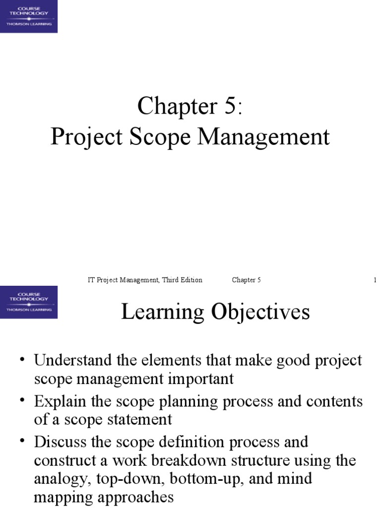 Chap05 - Project Scope MGT | PDF | Net Present Value | Project Management