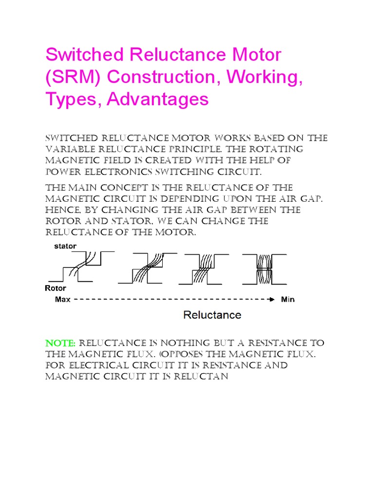 Switched Reluctance Motor | PDF | Electric Motor | Magnetic Devices