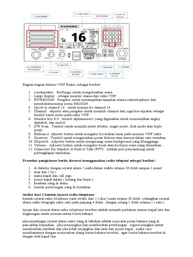 Bagian-Bagian Marine VHF Radio | PDF