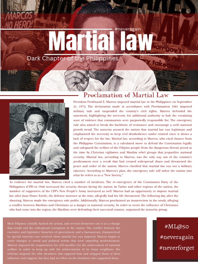 Dark Chapter of The Philippines: Martial Law | PDF | Corazon Aquino ...