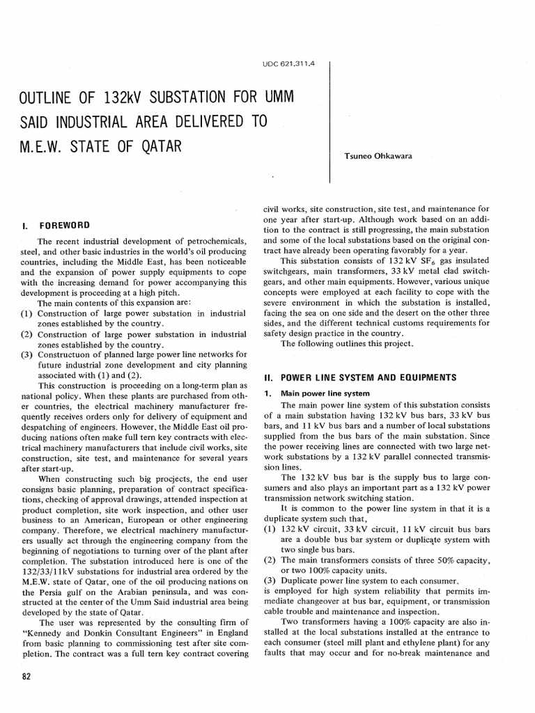 Substation Design | PDF