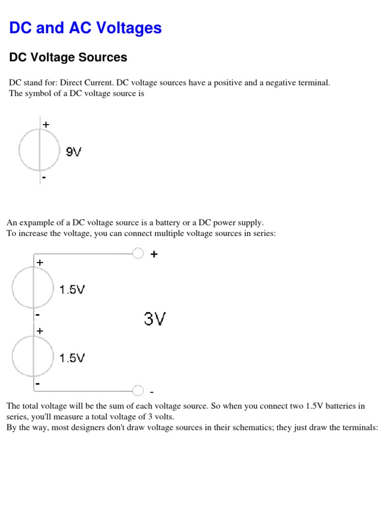 DC and AC Voltages | PDF | Voltage | Direct Current