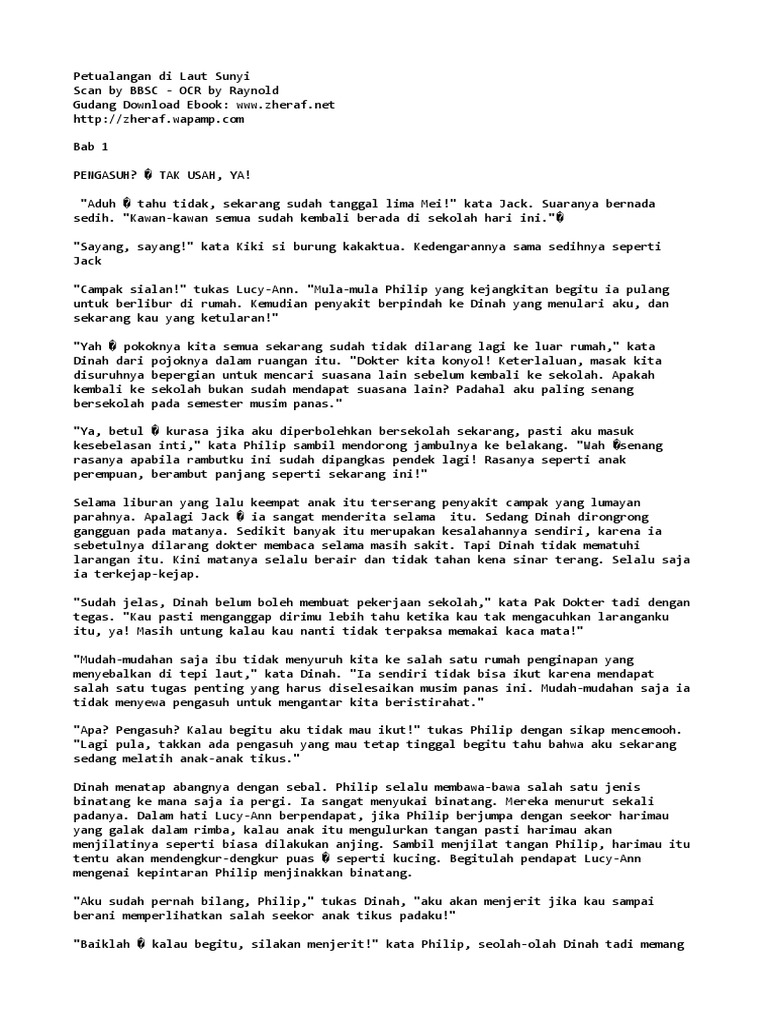 Petualangan Di Laut Sunyi | PDF | Fiksi Misteri, Thriller, & Kejahatan | Fiksi Umum