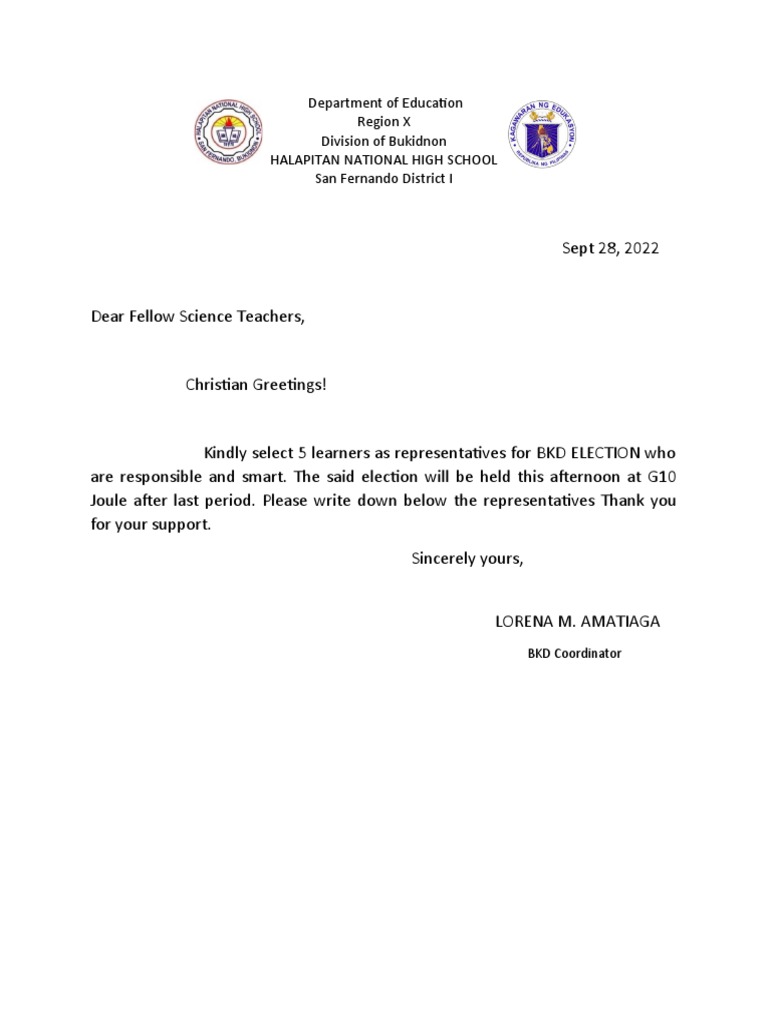 Bkd Letter Election Pdf