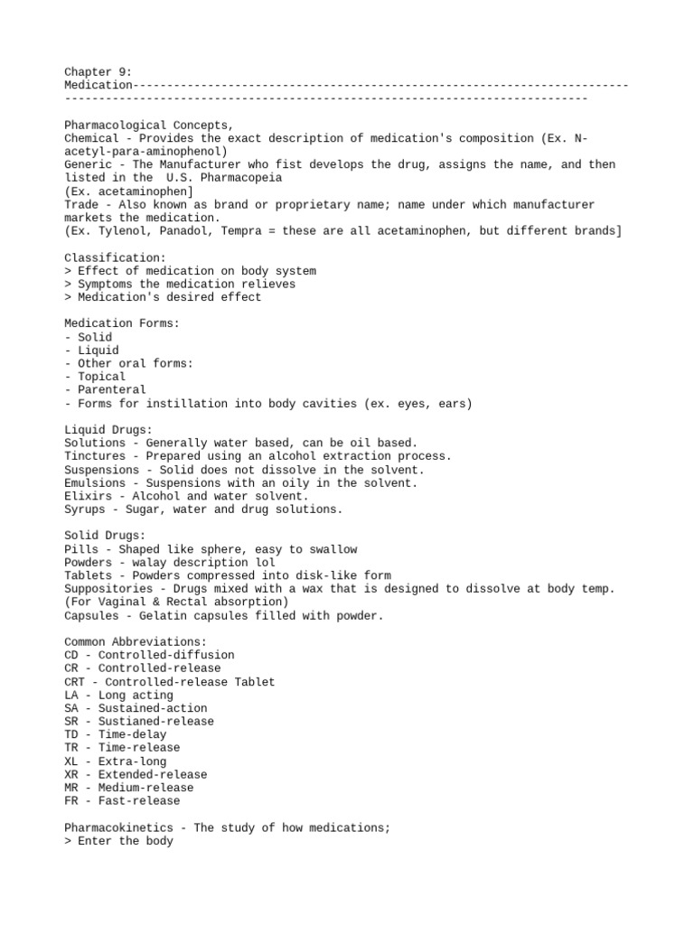 NCM103 Medication&hygiene Notes | PDF | Tablet (Pharmacy) | Topical ...