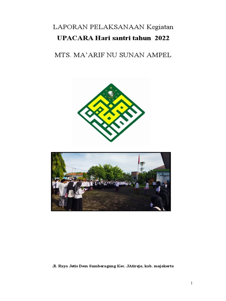 Laporan Upacara Hari Santri 2022 | PDF Laporan Upacara Hari Santri 2022 | PDF