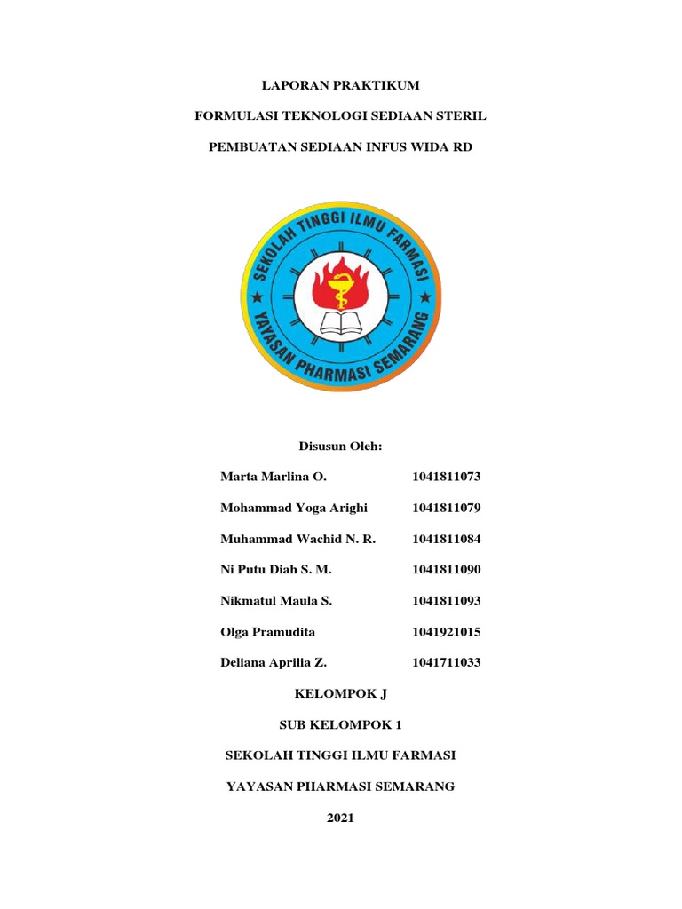 Kelompok 1 - Laporan Infus Wida RD | PDF