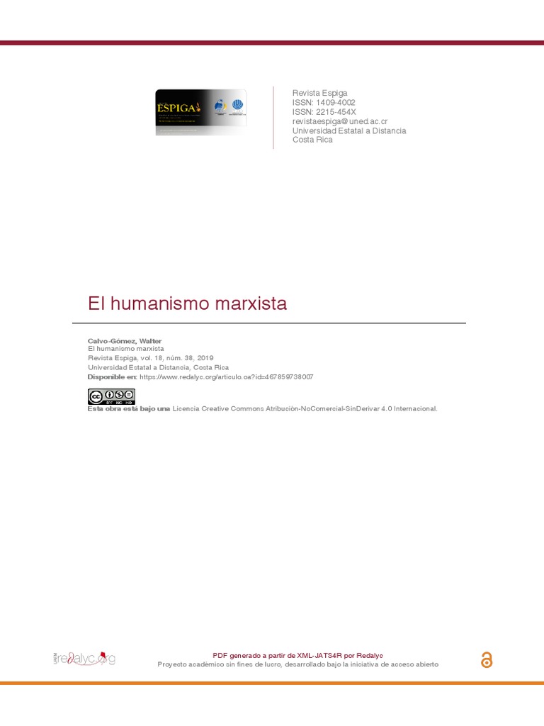 Humanismo Cristiano Redalyc | PDF | Karl Marx | marxismo