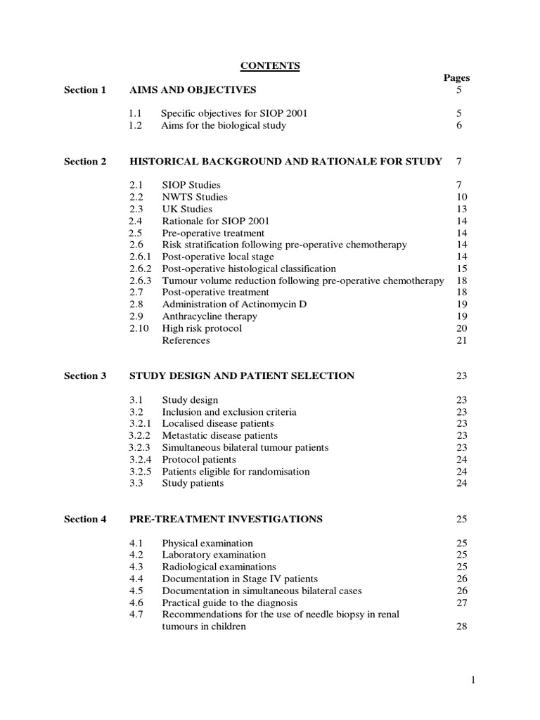 Protocol SIOP 2001 | PDF | Chemotherapy | Diseases And Disorders