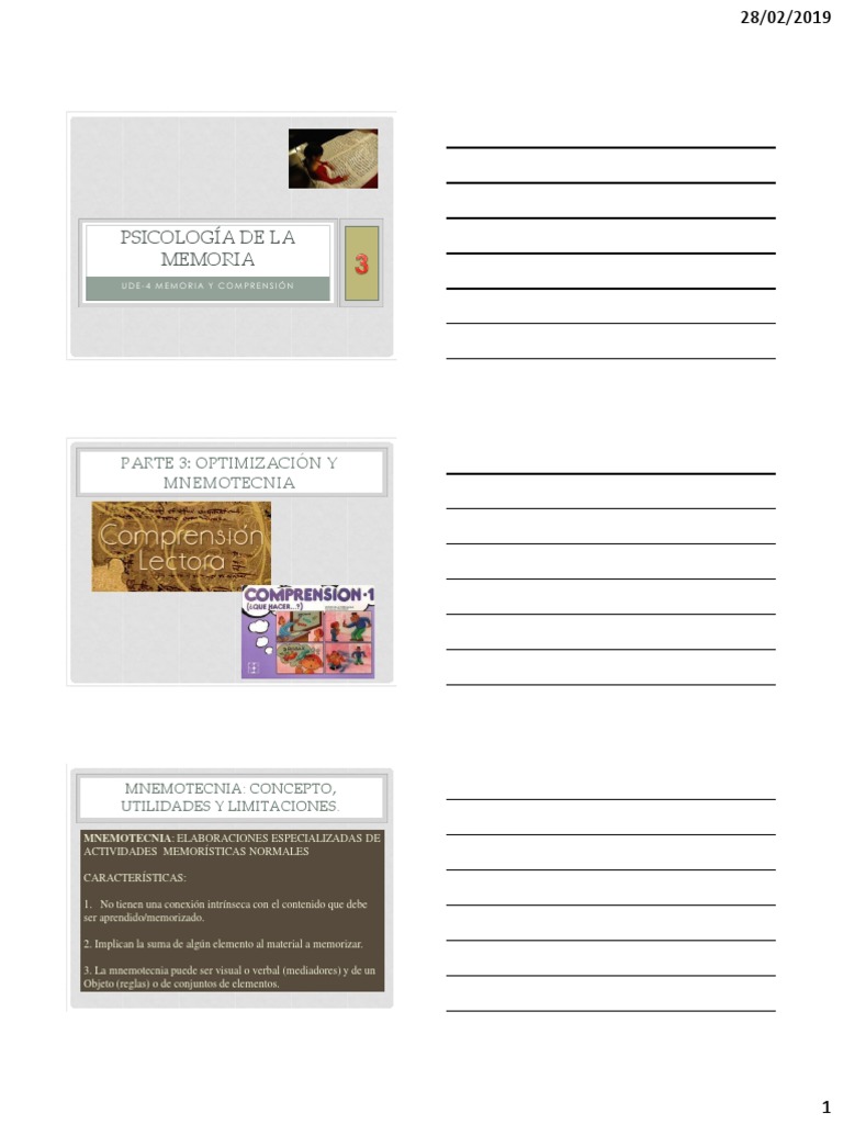 Tema 9 3 | PDF | Memoria | Mnemotécnico