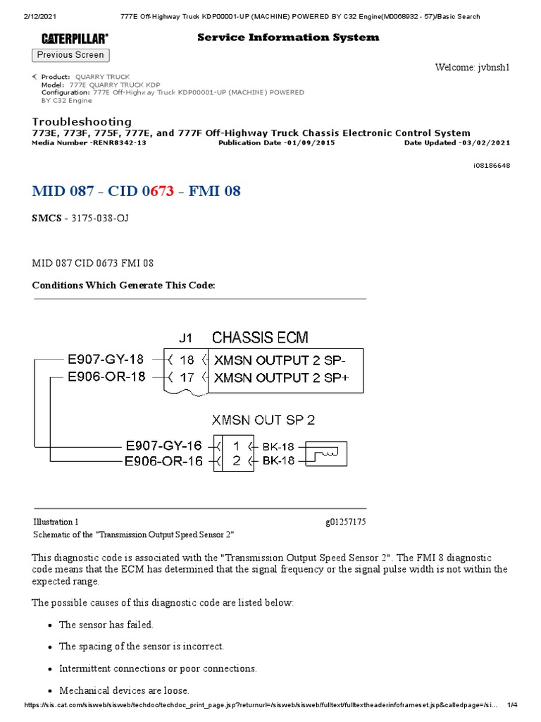 Mid 087 - Cid 0673 - Fmi 08 | PDF | Electrical Connector | Switch
