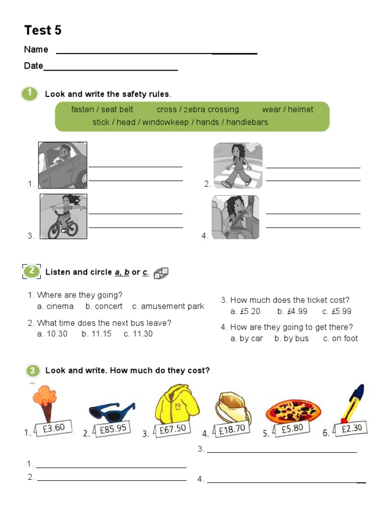 Smart Junior 4 Test 5 | PDF