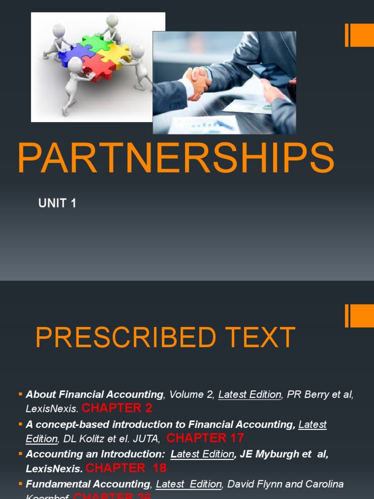 Unit 1 - Introduction To Partnerships | Download Free PDF | Partnership | Goodwill (Accounting)