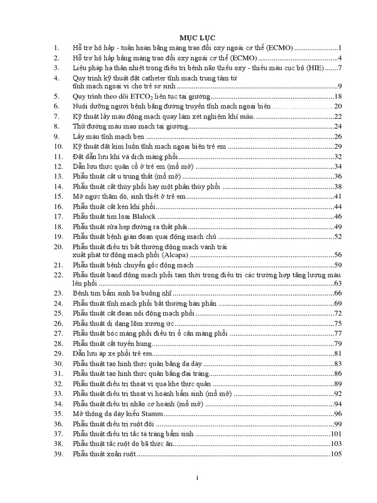 Quy-trình-kỹ-thuật-Nhi-khoa-2019 | PDF