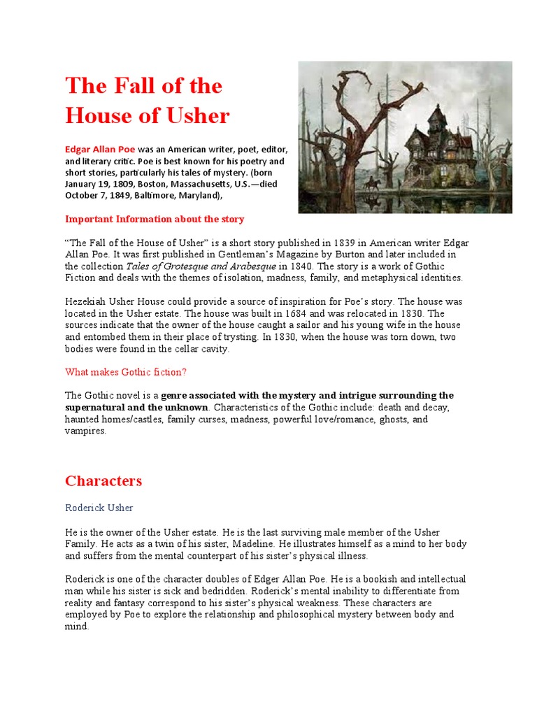 Fall of Ushers House | PDF