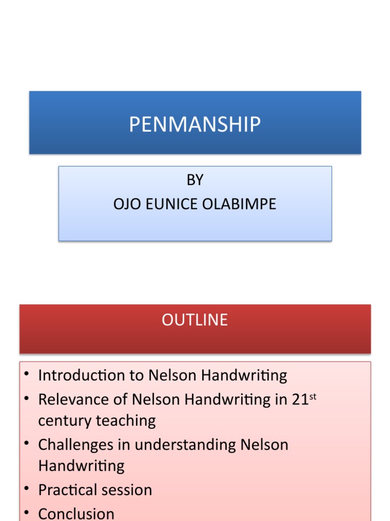 Penmanship | PDF