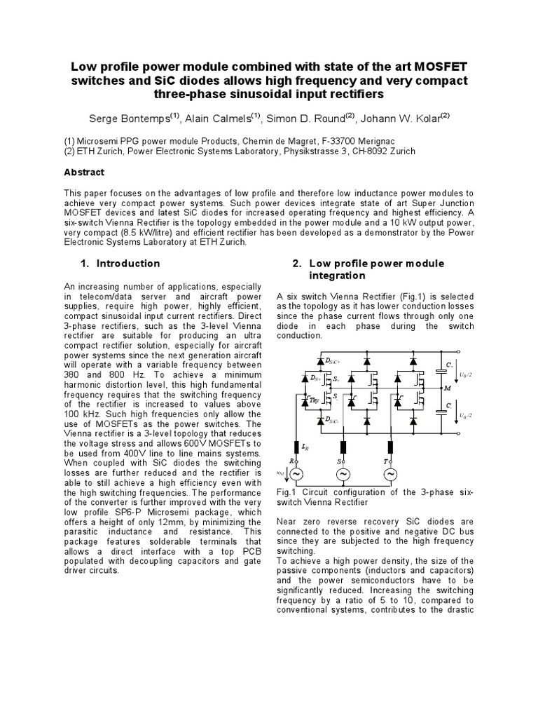 Low Profile Power Module | Download Free PDF | Rectifier | Diode