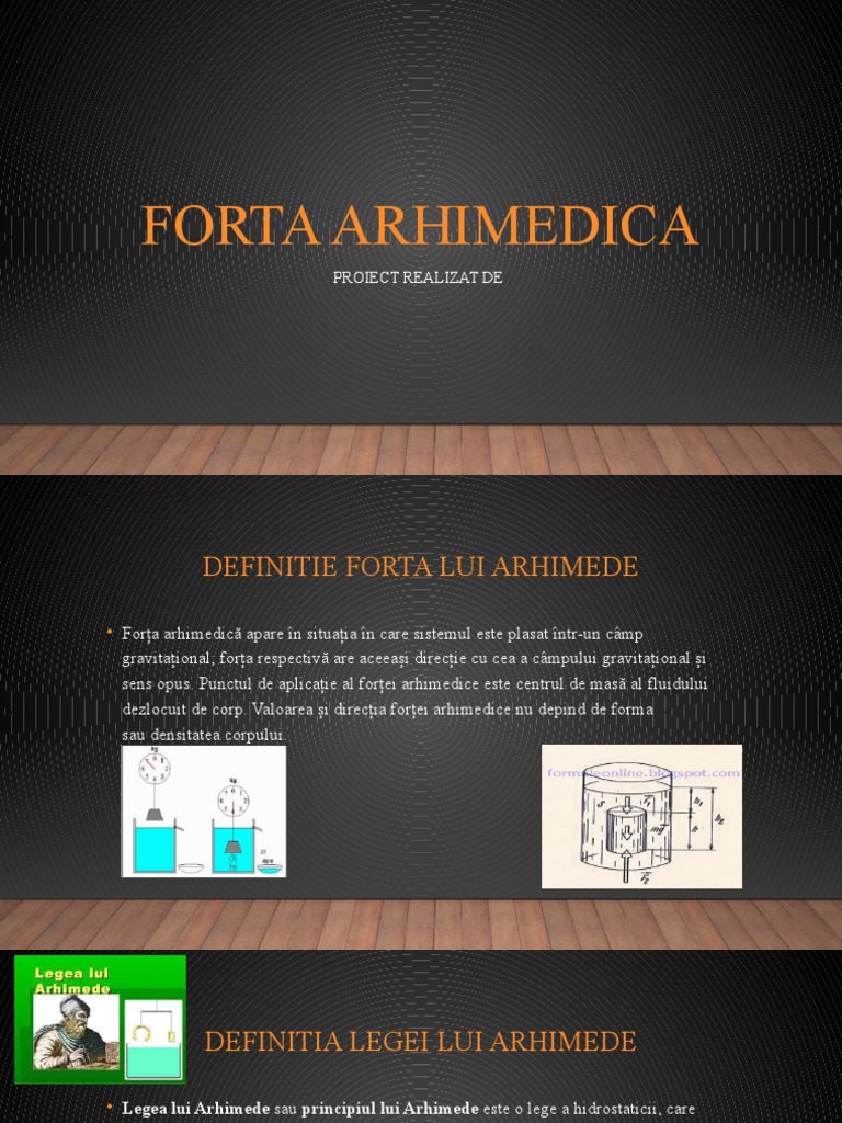 Forta Arhimedica | PDF