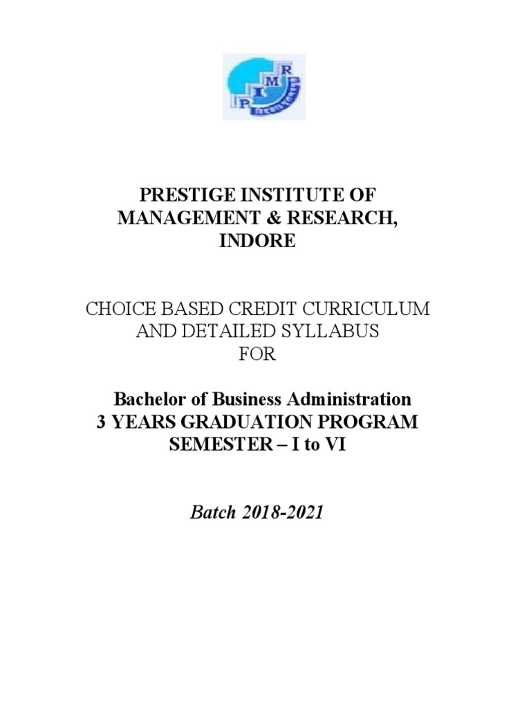 Complete Syllabus BBA 2018-21 | PDF | Computer Network | Information ...