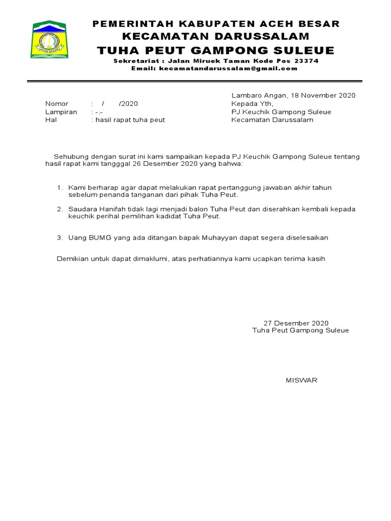 Contoh Surat | PDF